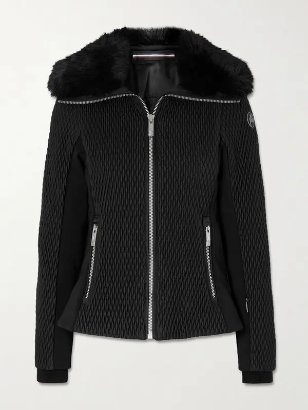 Fusalp Montana Plush-trimmed Padded Ski Jacket - Black