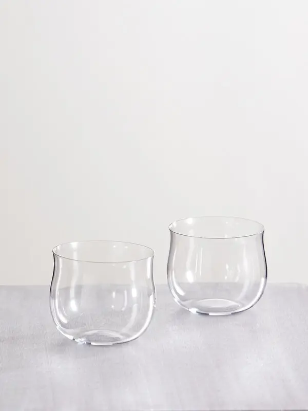 LOBMEYR Set Of Two Crystal Glass Tumblers - Neutrals