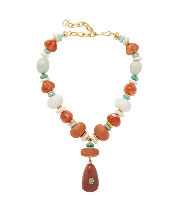 LIZZIE FORTUNATO Andamento Stone And Bone Necklace - Multi
