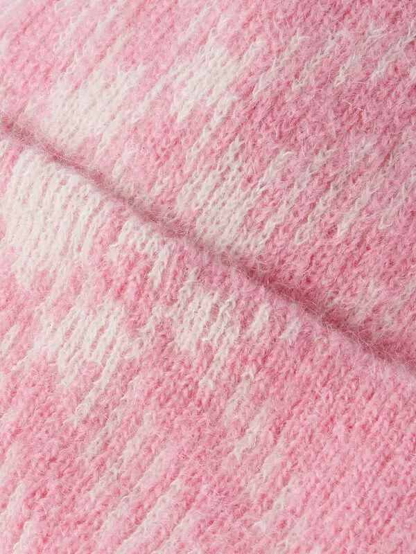 Burberry Checked Mohair-blend Beanie