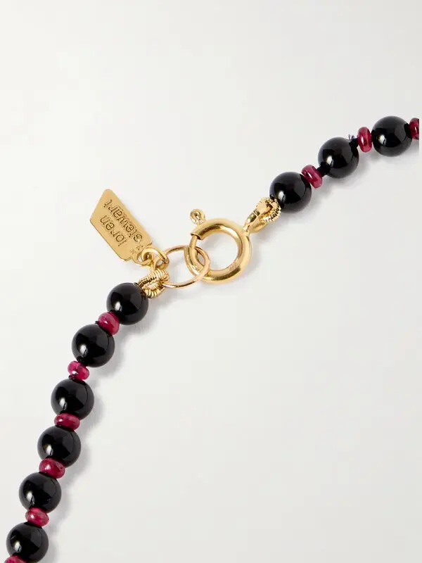 LOREN STEWART Seraphina Agate And Ruby Necklace