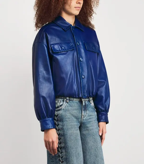 FRAME Bubble Leather Jacket