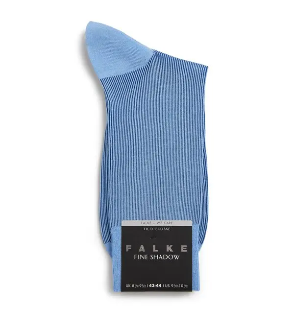 Falke Cotton-blend Fine Shadow Socks - Blue