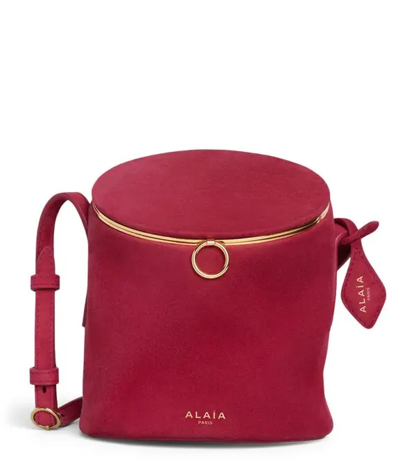 Alaïa Small Suede La Canette Shoulder Bag