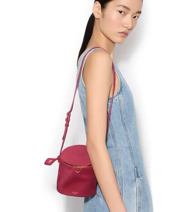 Alaïa Small Suede La Canette Shoulder Bag