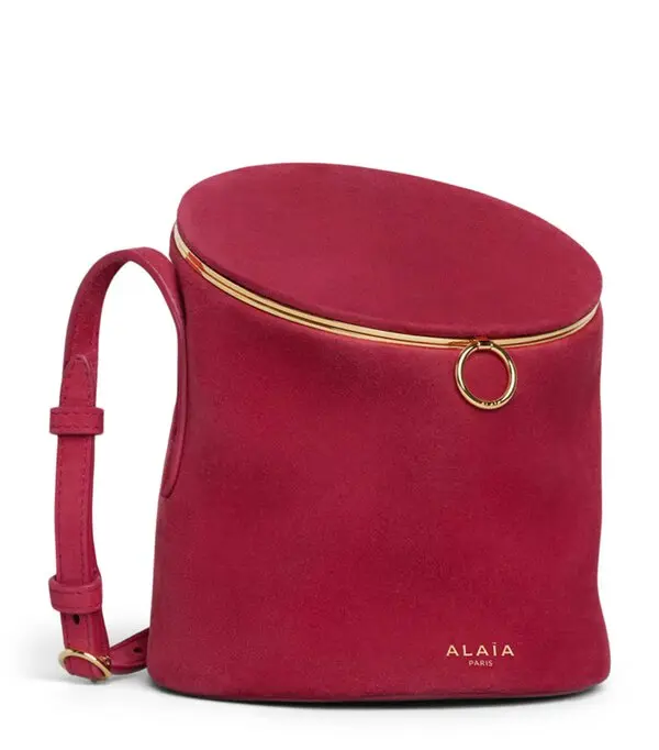 Alaïa Small Suede La Canette Shoulder Bag