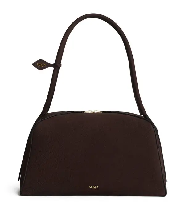 Alaïa Le Bouledogue Nubuck Shoulder Bag - Brown