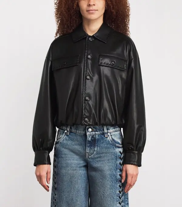 FRAME Bubble Leather Jacket