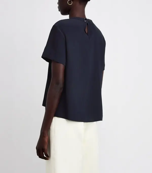 NOMADISSEM Silk Shirred Blouse