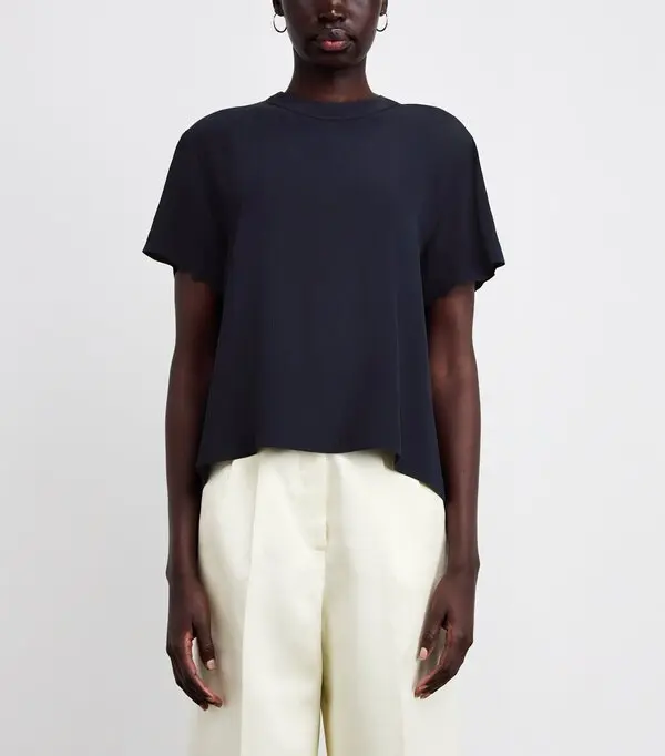 NOMADISSEM Silk Shirred Top