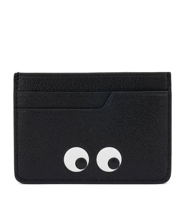ANYA HINDMARCH Leather Eyes Card Holder - Black