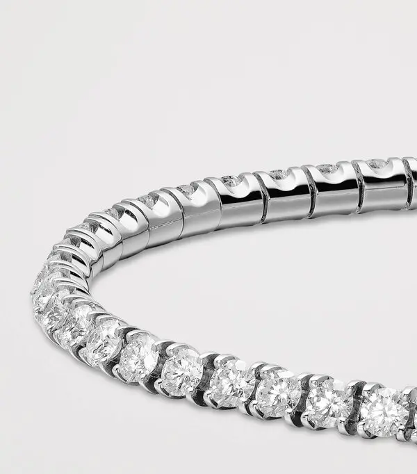 Cartier 18k White Gold And Diamond Essential Lines Bracelet
