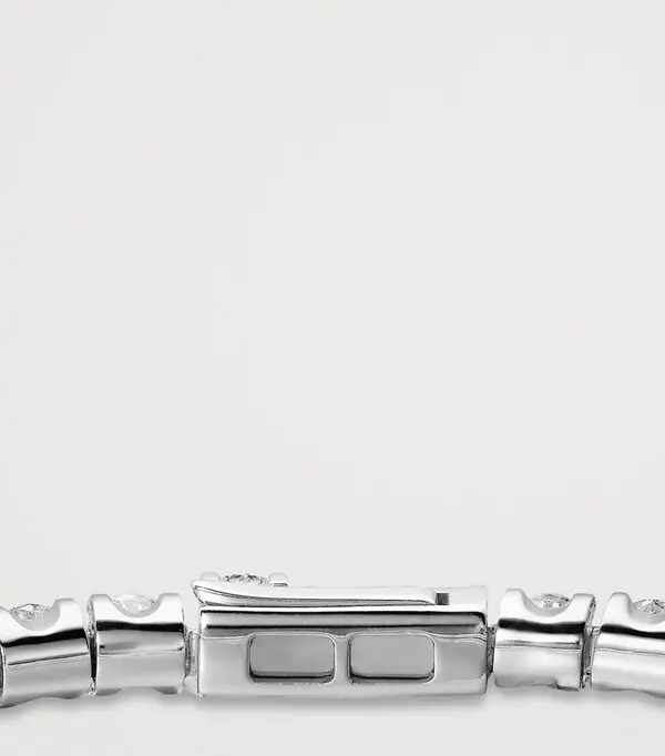 Cartier 18k White Gold And Diamond Essential Lines Bracelet