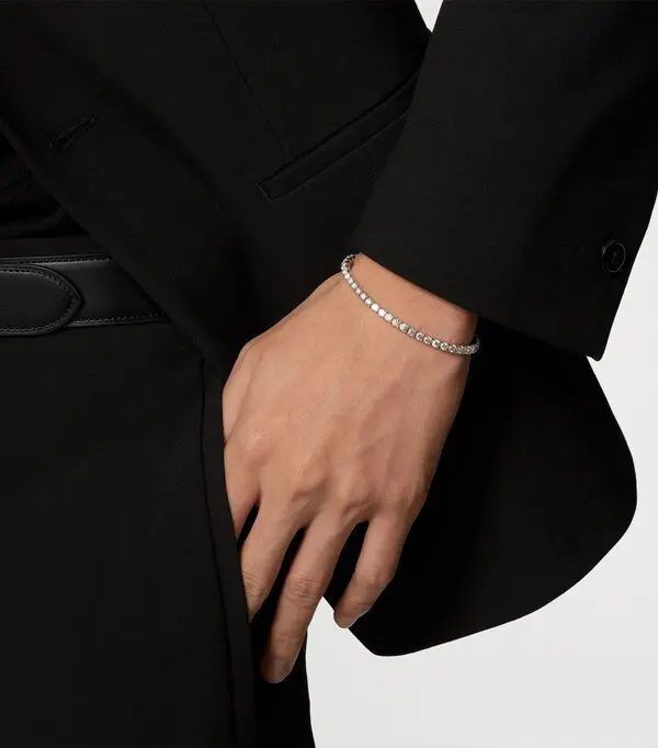 Cartier 18k White Gold And Diamond Essential Lines Bracelet