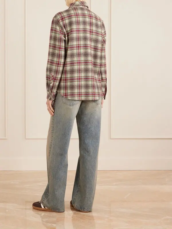 GOD'S TRUE CASHMERE Balance Checked Cashmere Shirt - Neutrals