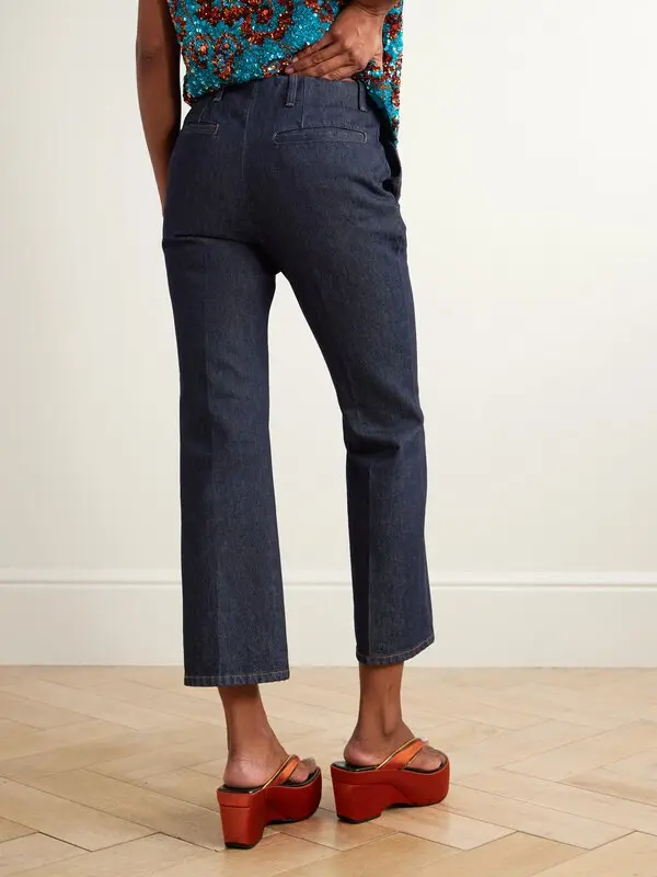 Dries Van Noten Cropped High-rise Flared Jeans
