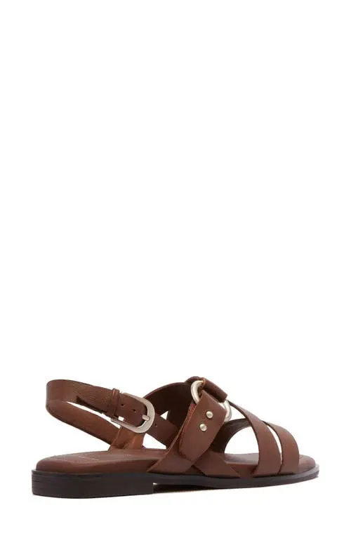 FRANKIE4 Leather Slingback Sandal - Deep Tan