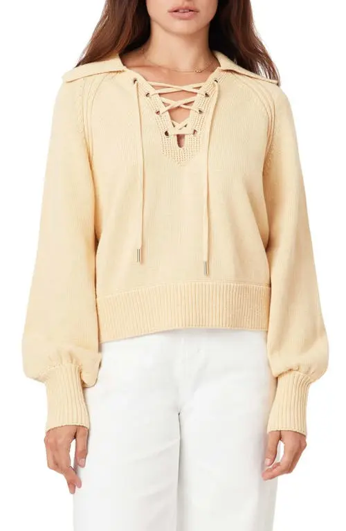 Habitual Lace-up Cotton Sweater