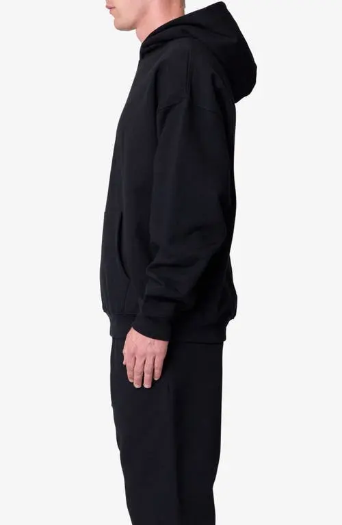 Mnml Heavy Basic Cotton Hoodie - Black
