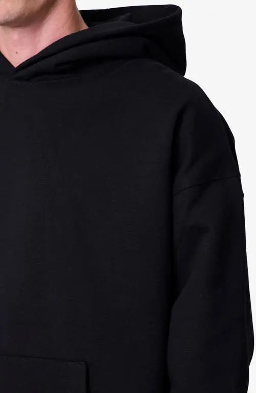 Mnml Heavy Basic Cotton Hoodie - Black