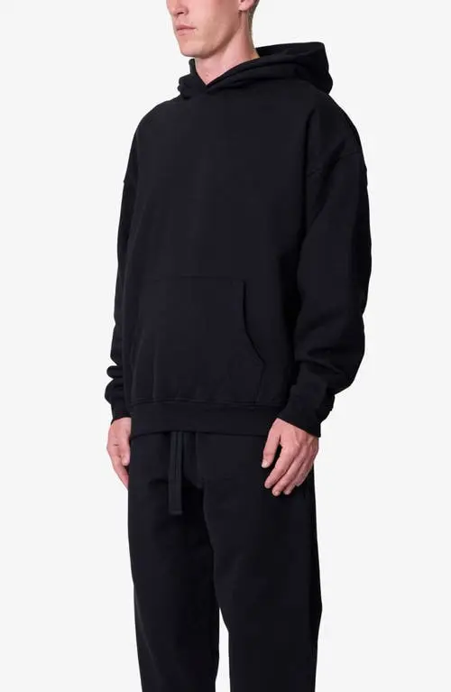 Mnml Heavy Basic Cotton Hoodie - Black