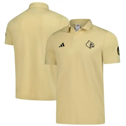 Adidas Louisville Cardinals Salute To Service Ultimate365 Solid Polo - Tan