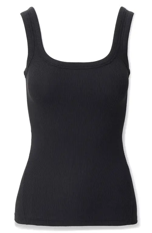 Rag & Bone The Essential Rib U-neck Tank - Black