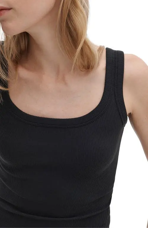 Rag & Bone The Essential Rib U-neck Tank - Black
