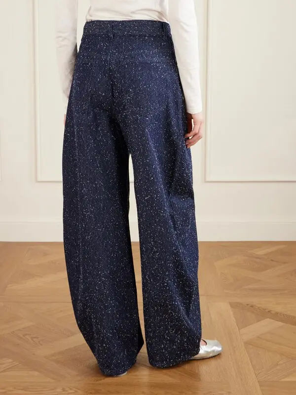 Jacquemus Ovalo High-rise Barrel-leg Jeans - Blue