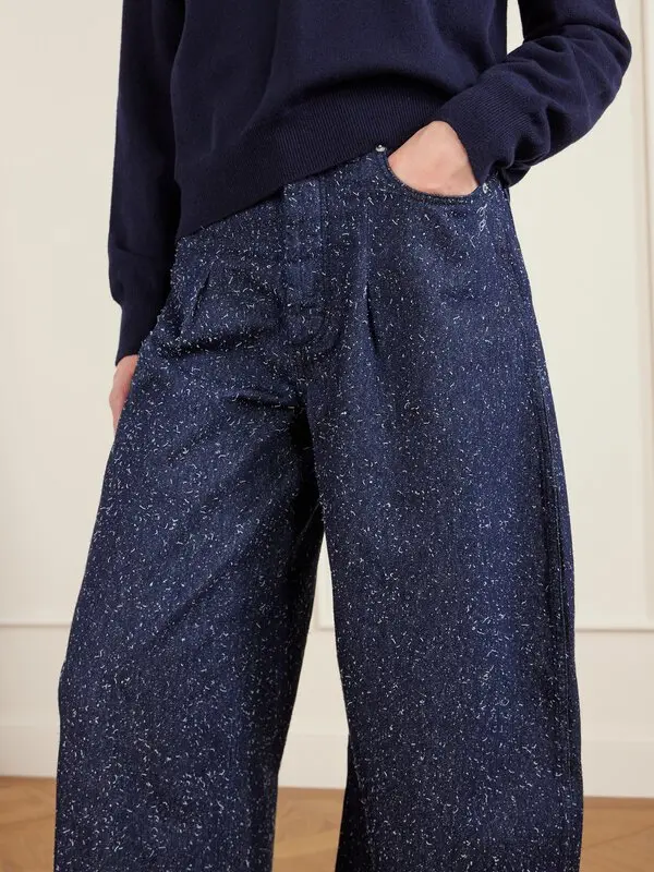 Jacquemus Ovalo High-rise Barrel-leg Jeans - Blue