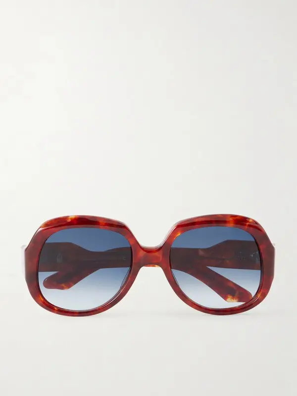 JACQUES MARIE MAGE Ocean Child Round-frame Sunglasses - Tortoiseshell