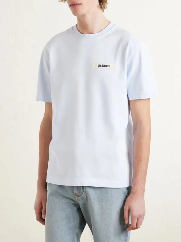 Jacquemus Logo Appliqué Cotton-jersey T-shirt - Blue