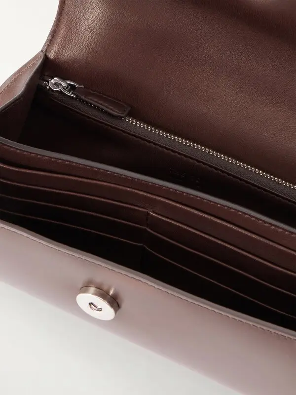 THE ROW Curved Leather Clutch