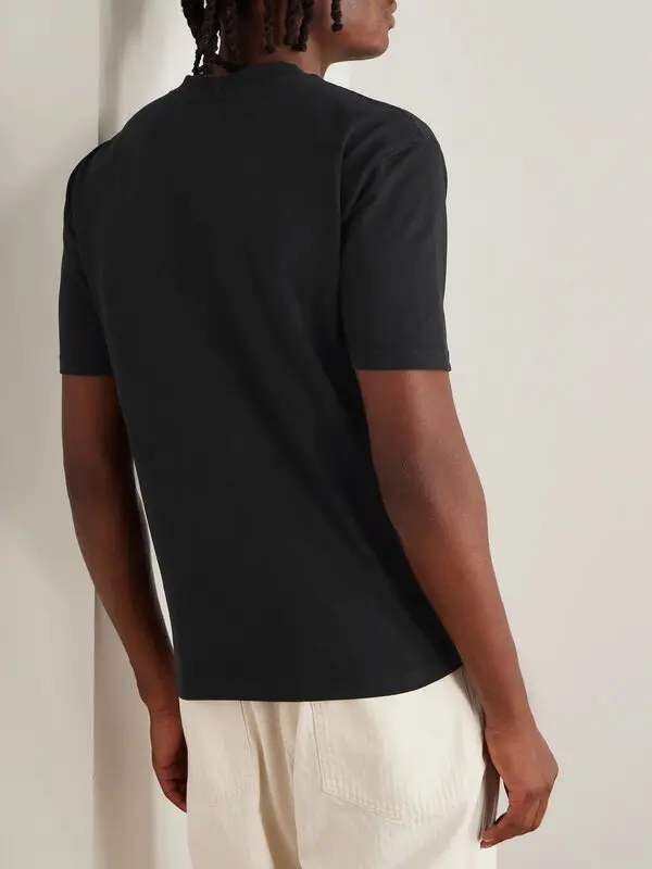 DRAKE'S Hiking Slim-fit Cotton-jersey T-shirt - Black