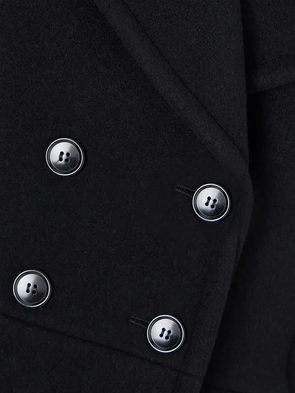 Alaïa Double-breasted Wool-blend Peplum Coat