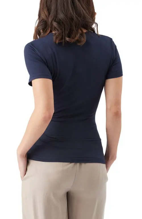 RIPE MATERNITY Luxe Knit Embrace Nursing Tee - Navy