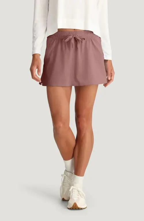 FREE FLY Driftlight Drawstring Mini Skirt - Fig
