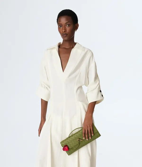 Bottega Veneta Andiamo Clutch - Matcha/lipstick