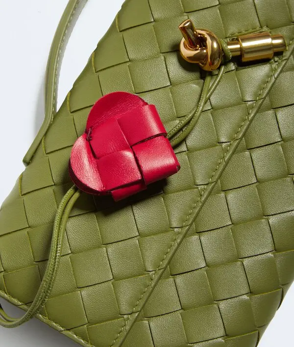 Bottega Veneta Andiamo Clutch - Matcha/lipstick