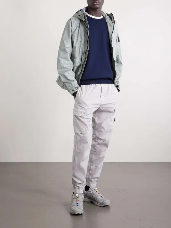 Stone Island Logo-appliquéd Cotton Sweater