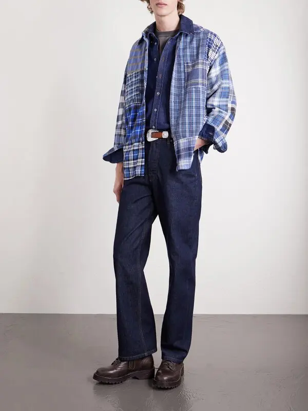 Needles Patchwork Checked Cotton-flannel Shirt