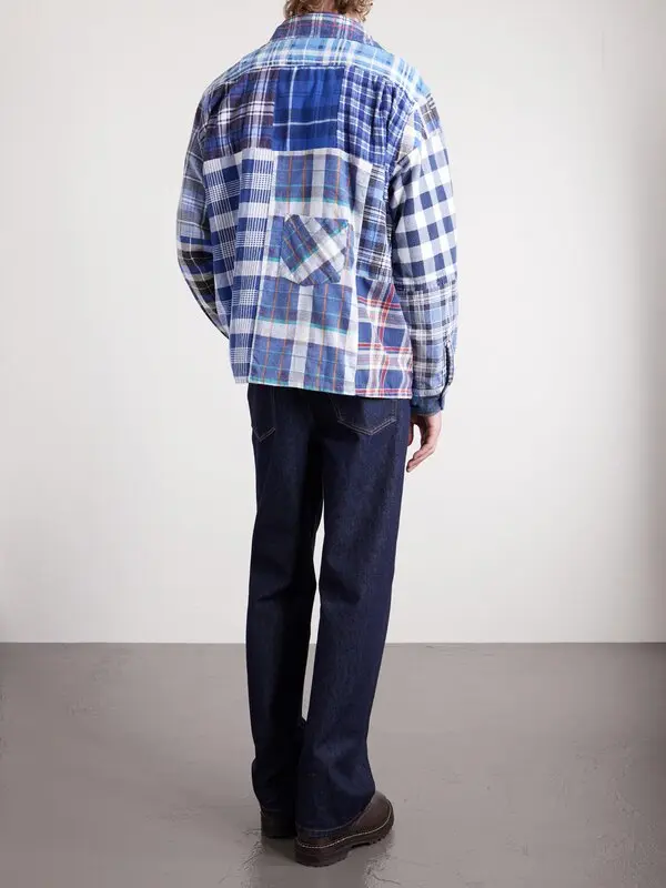 Needles Patchwork Checked Cotton-flannel Shirt