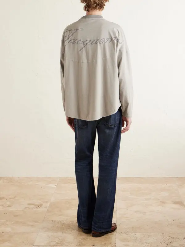 Jacquemus Paneled Cotton-jersey T-shirt