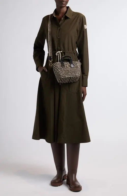 Moncler Long Sleeve Poplin Shirt Dress