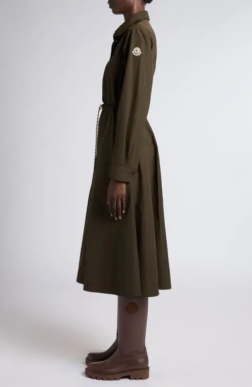 Moncler Long Sleeve Poplin Shirt Dress