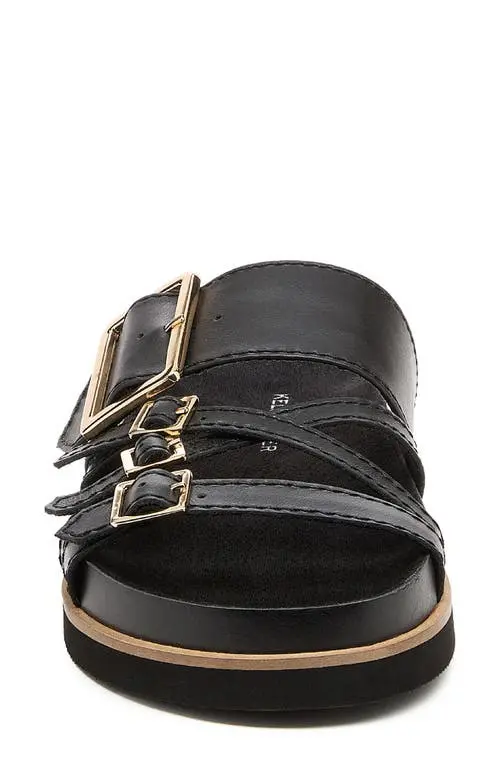 KELSI DAGGER BROOKLYN Stella Buckle Slide Sandal - Black