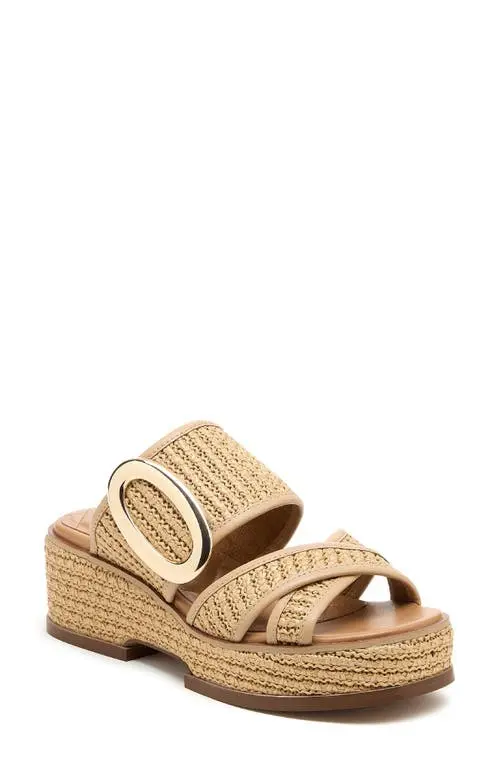 KELSI DAGGER BROOKLYN Nina Platform Slide Sandal - Natural
