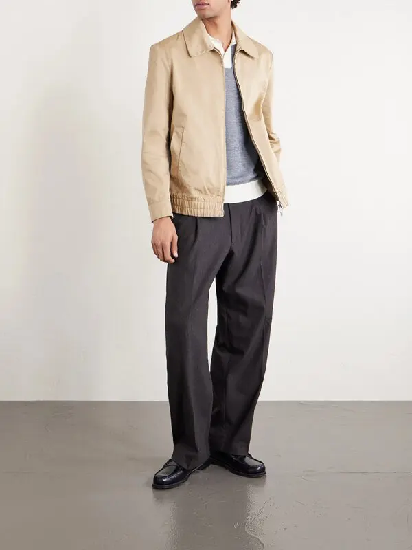 Barena Venezia Cotton-gabardine Blouson Jacket - Neutrals