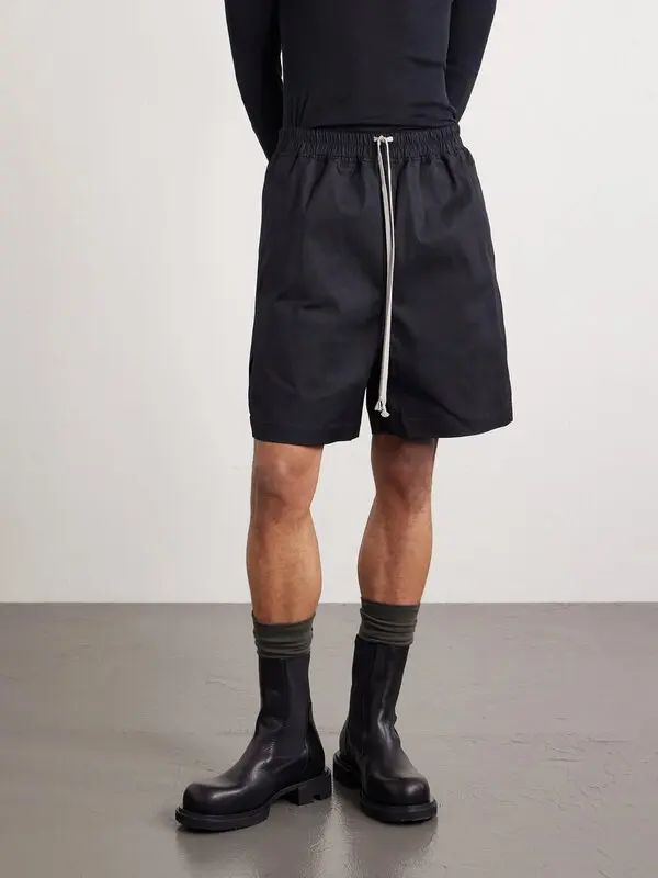 Rick Owens Straight-leg Cotton-blend Poplin Shorts