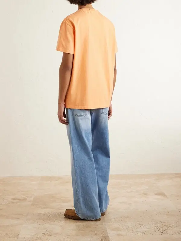 Polo Ralph Lauren Logo-embroidered Cotton-jersey T-shirt - Orange